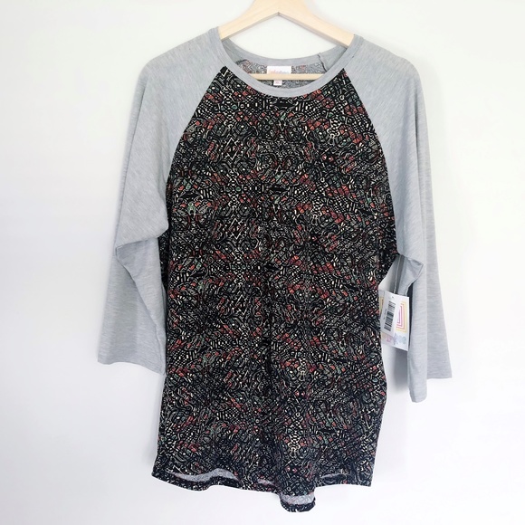 LuLaRoe | Tops | Lularoe Randy Heathered Gray Baseball Tee Nwt Xl ...
